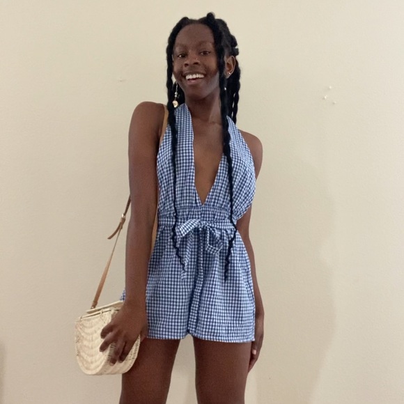 Pants & Jumpsuits | Lovely Gingham Romper | Poshmark